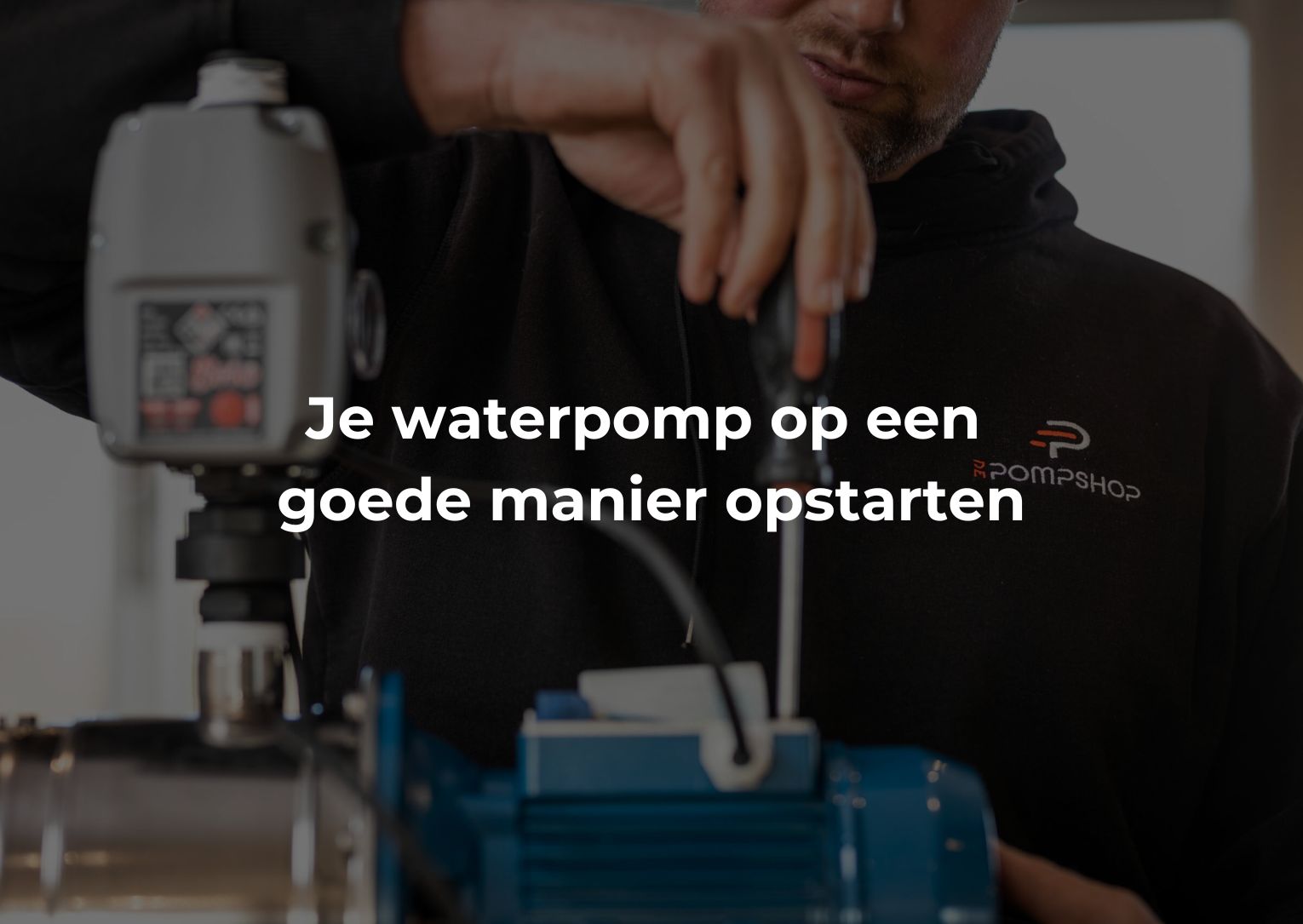 Regenwater recupereren door een waterpomp te installeren